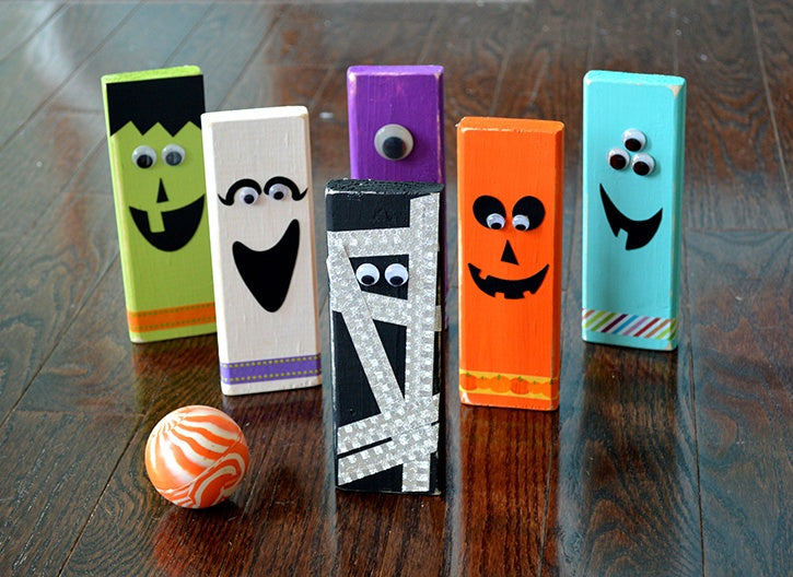 Halloween Bowling Blocks – Glue Dots