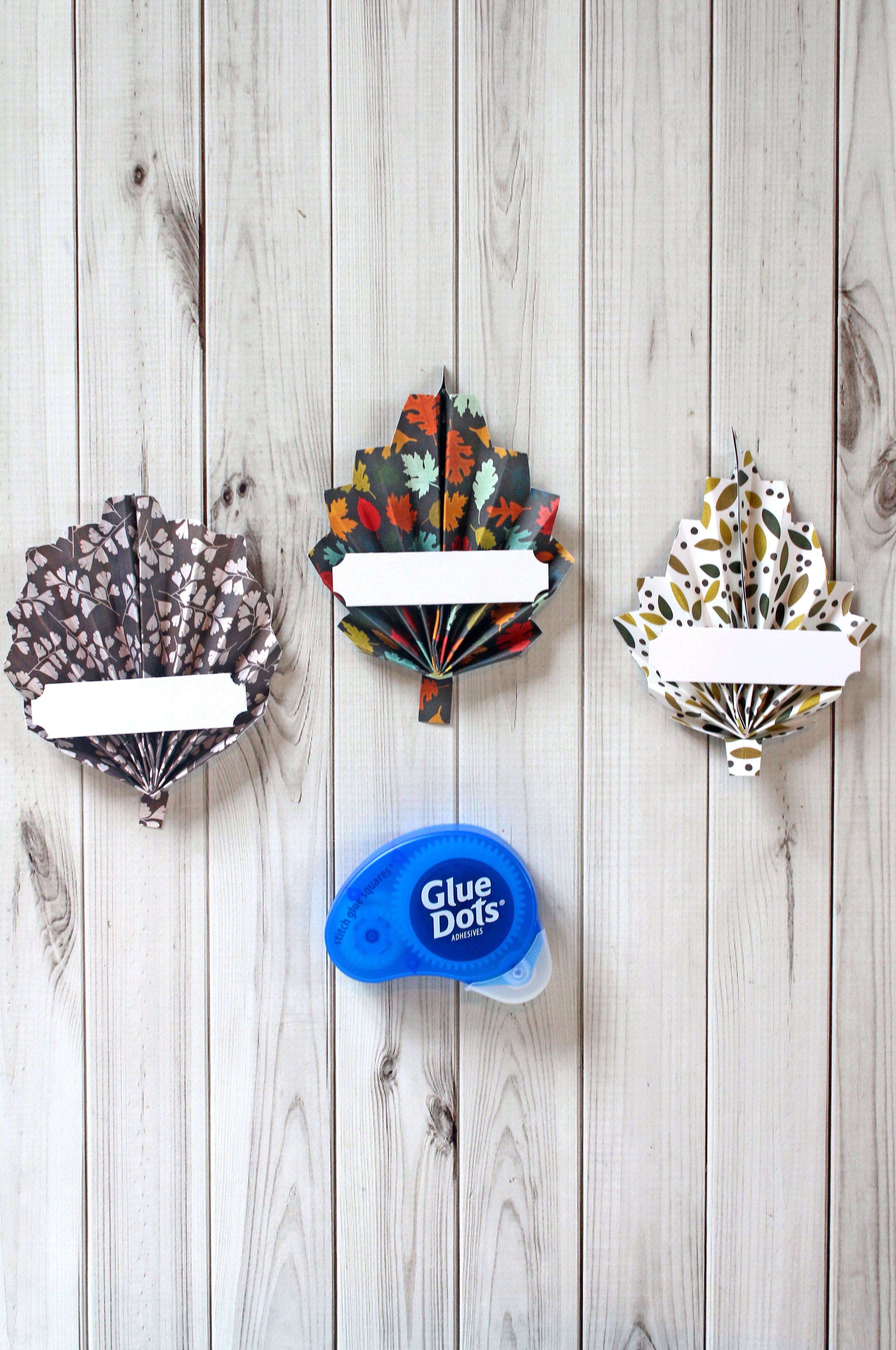 Folded Leaf Cards – Glue Dots