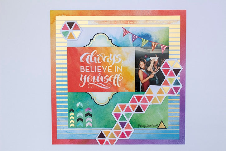 Believe in Yourself - Scrapbook Layout – Glue Dots