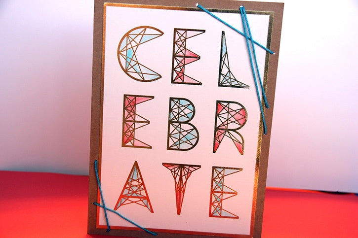 Paint & Create "Celebrate" Card – Glue Dots